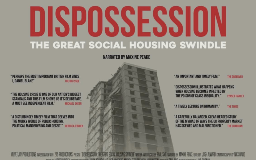 Dispossession: The Great Social Housing Swindle at IFI, September 18th